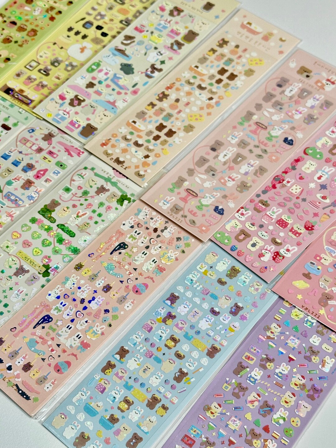Mystery Cute Korean/japanese Sticker Sheets, Kawaii Stationery, Kawaii ...