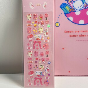 Cute Korean Sticker Sheets, Kawaii Stationery, Kawaii Sticker Sheets ...
