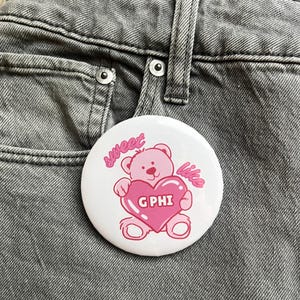 Teddy Bear CUSTOM Sorority Button - Etsy