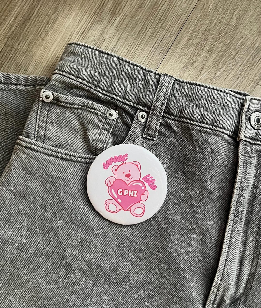 Teddy Bear CUSTOM Sorority Button - Etsy
