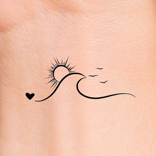 Wave Stars Temporary Tattoo / Ocean Wave Tattoo / Star Tattoo - Etsy