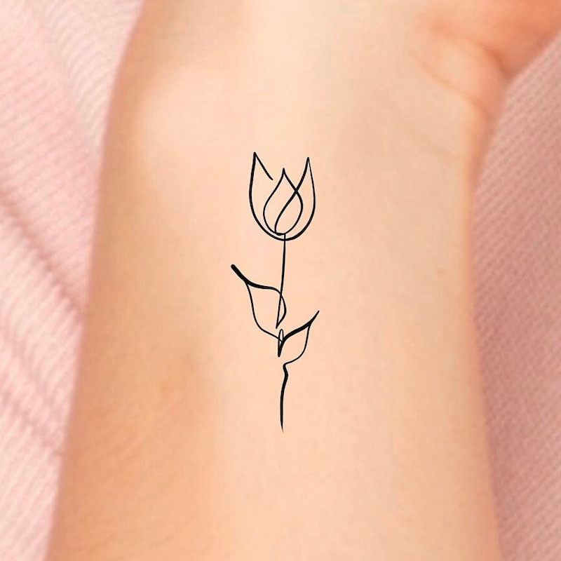 Tulip Flower Tattoo - Etsy