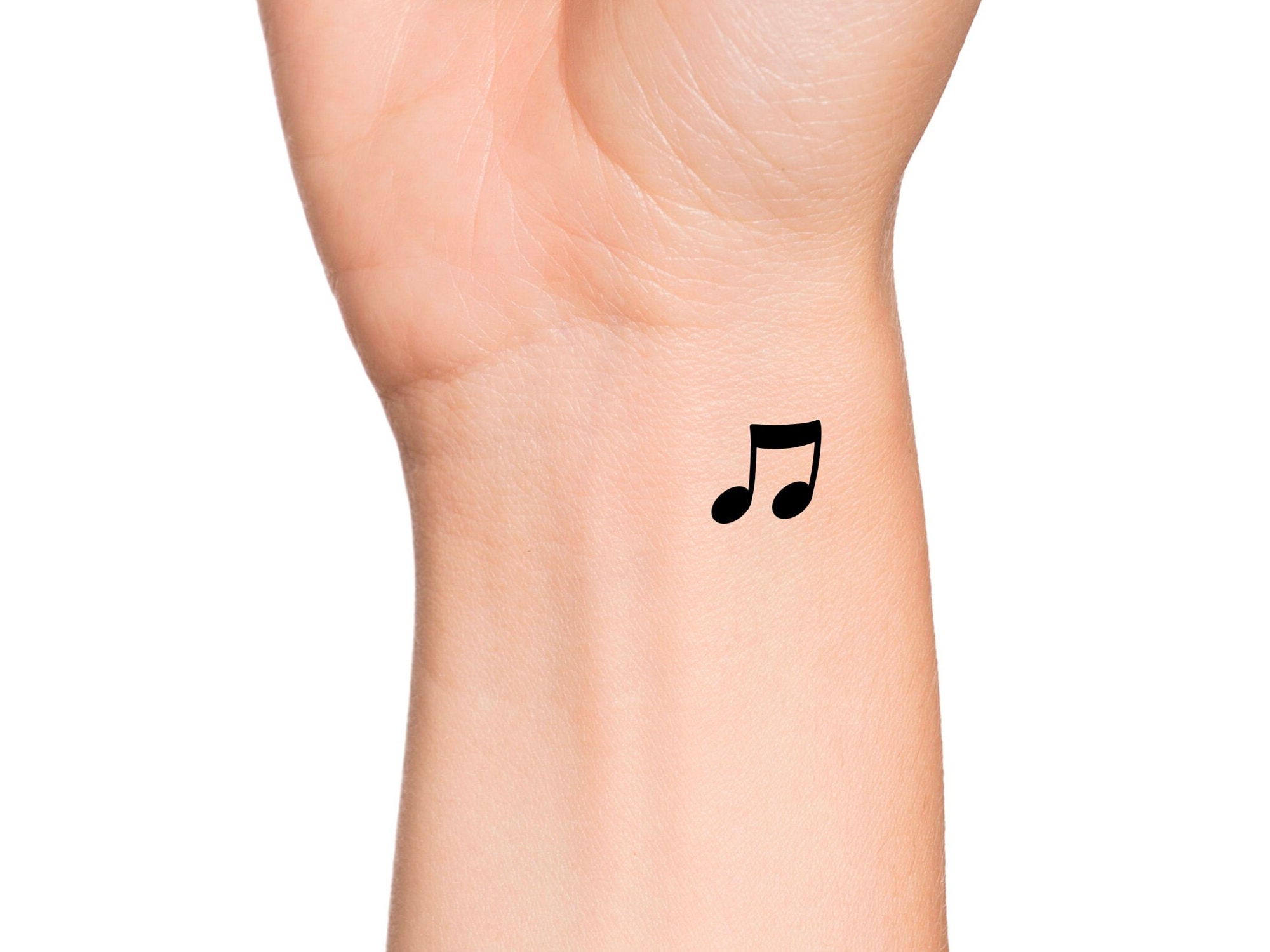 Music Note Temporary Tattoo - Etsy
