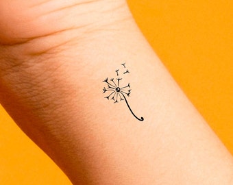 Dandelion Temporary Tattoo / Dandelion Hand Tattoo - Etsy
