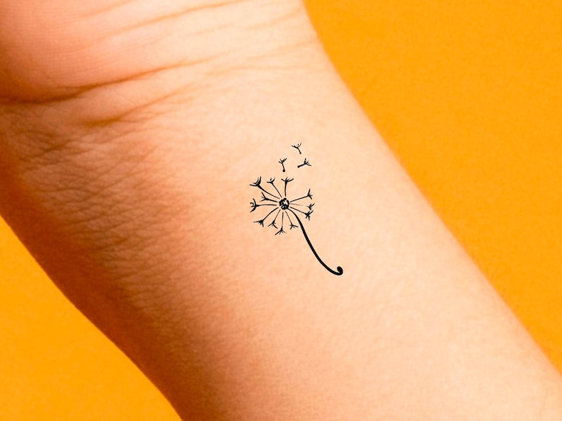 Small Dandelion Temporary Tattoo - Etsy