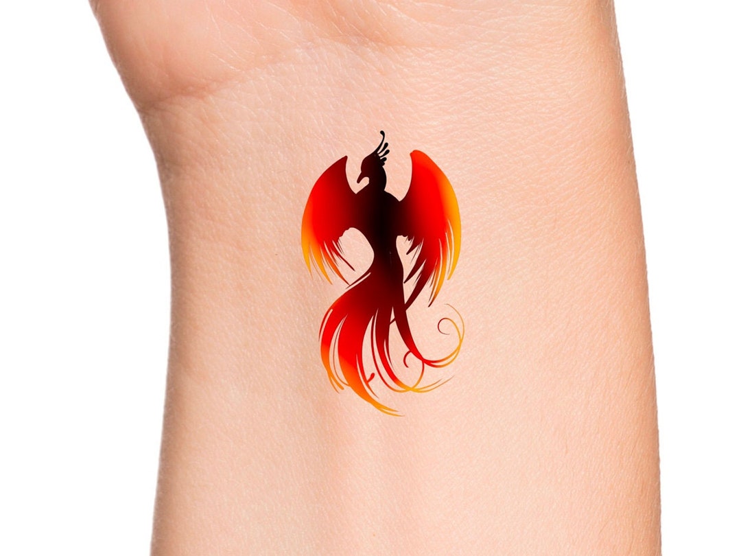 Phoenix Fire Temporary Tattoo - Etsy