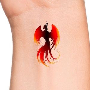 Phoenix Fire Temporary Tattoo - Etsy