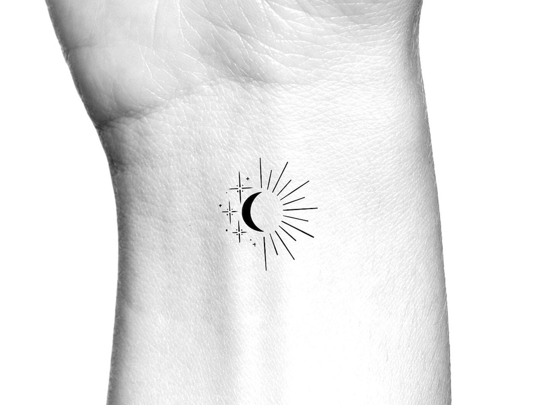 Simple Sun Moon Tattoos