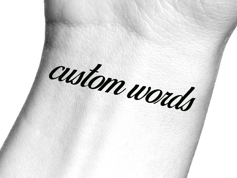Custom Words Temporary Tattoo / Custom Handwriting Tattoo - Etsy