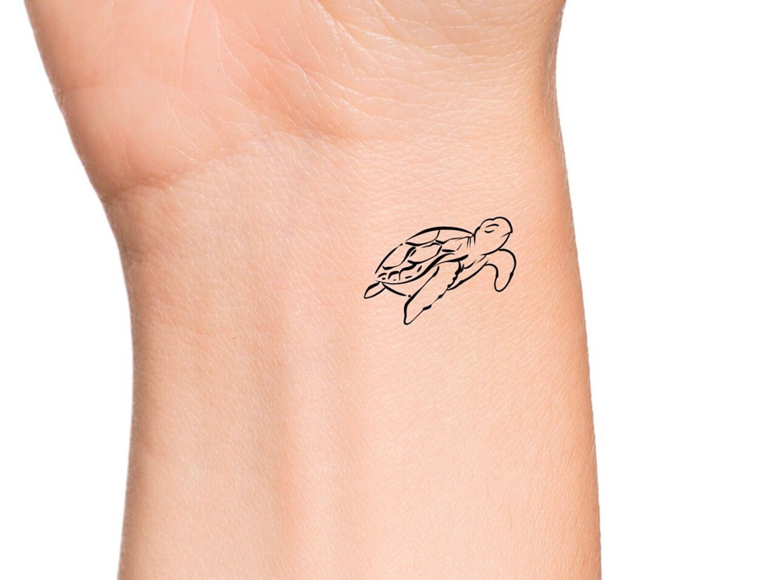 Sea Turtle Temporary Tattoo | Etsy