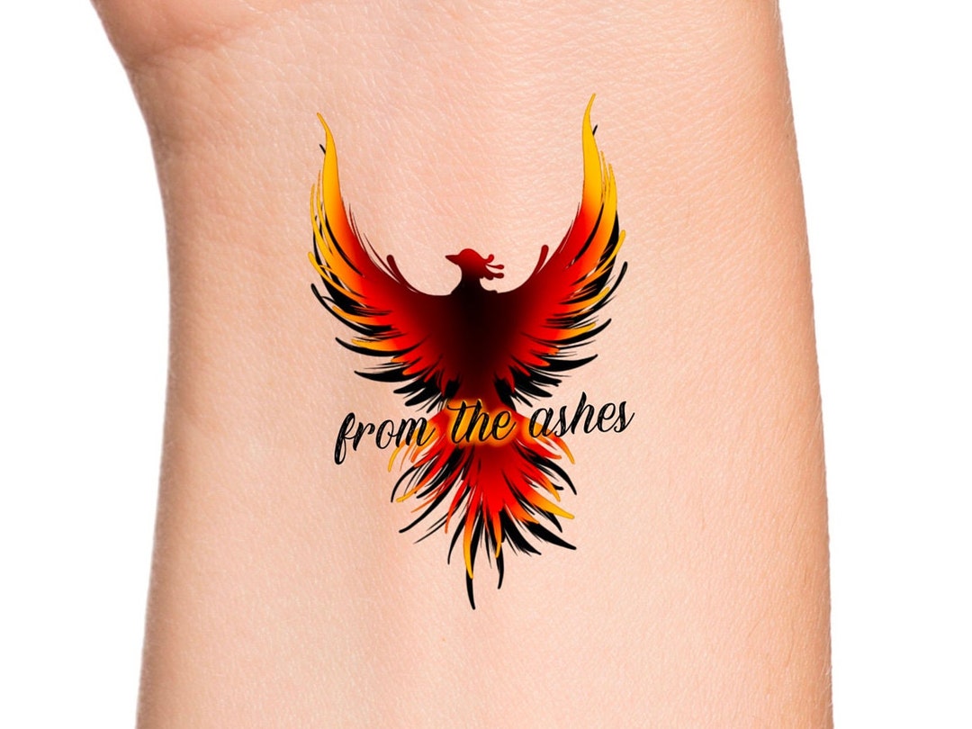 From the Ashes Phoenix Temporary Tattoo - Etsy