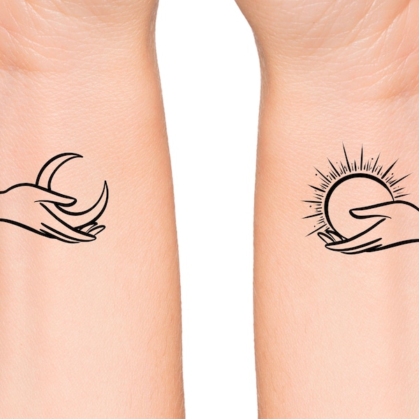 Matching Sun Moon Tattoo - Etsy