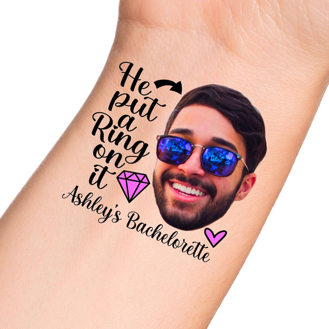 Custom Face Temporary Tattoo / Grooms Face Tattoo Bachelorette Party ...