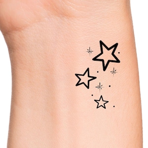 Small Cute Stars Temporary Tattoo - Etsy