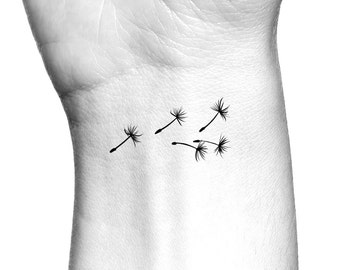 Dandelion Temporary Tattoo / Dandelion Hand Tattoo - Etsy