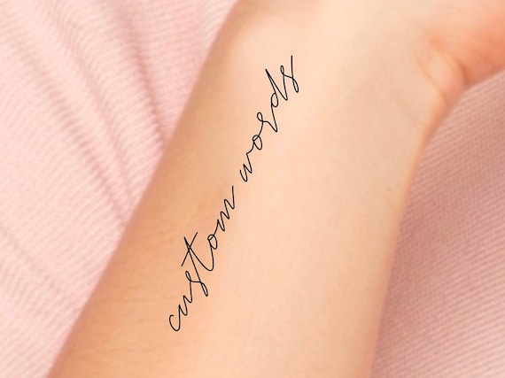 Custom Word Tattoos Personalized Temporary Tattoos,Custom Temporary