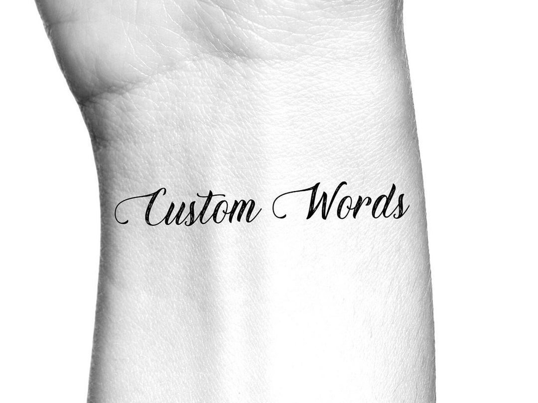 Custom Words Temporary Tattoo / Custom Tattoo - Etsy