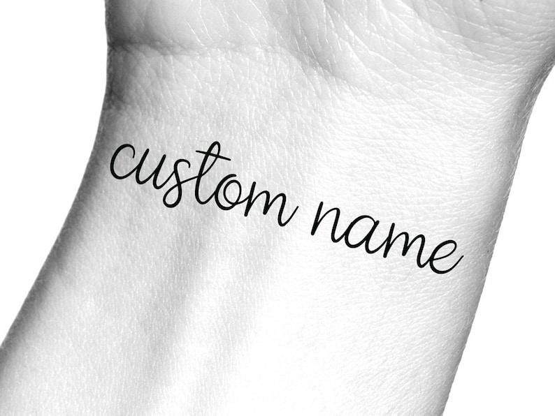 Custom Name Temporary Tattoo / Custom Words Tattoo - Etsy