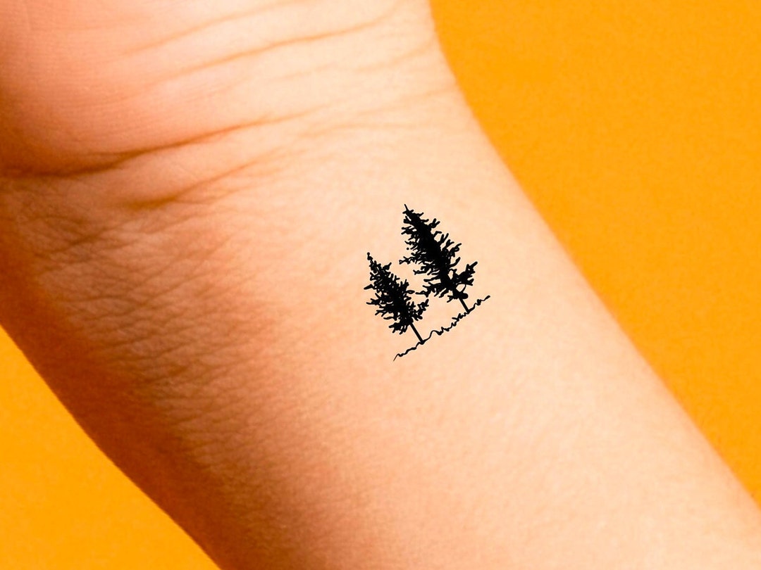 2 Tiny Trees Temporary Tattoo - Etsy