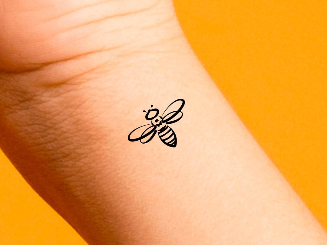 Tiny Bee Temporary Tattoo - Etsy