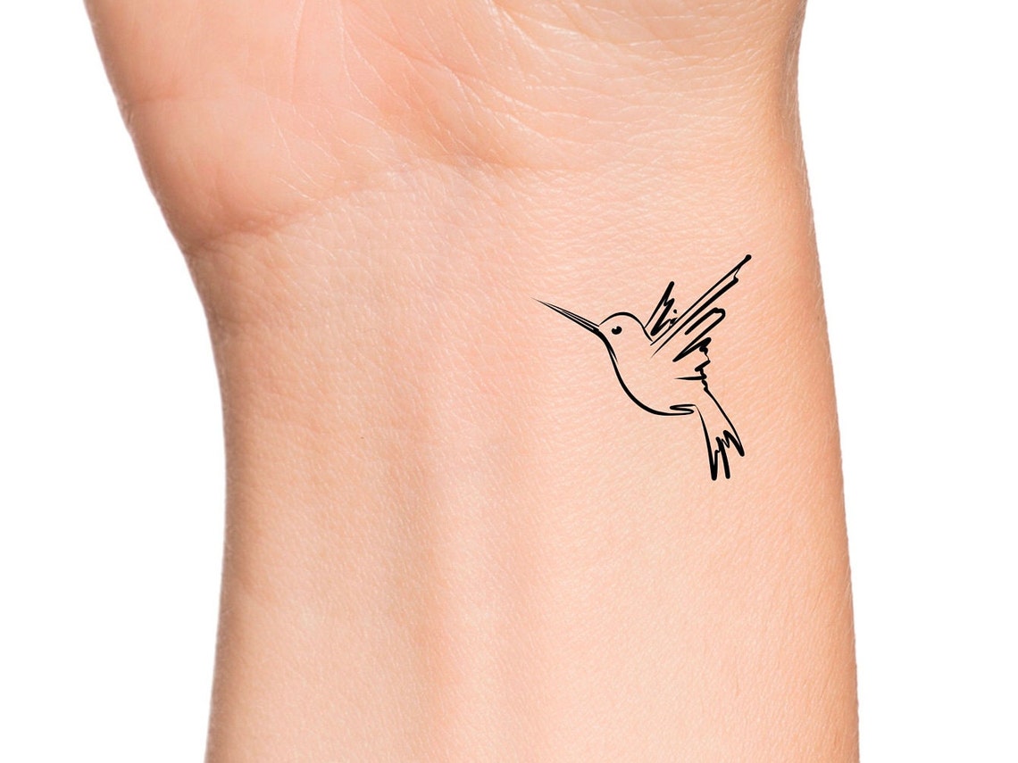 Small Hummingbird Temporary Tattoo / Bird Tattoos | Etsy