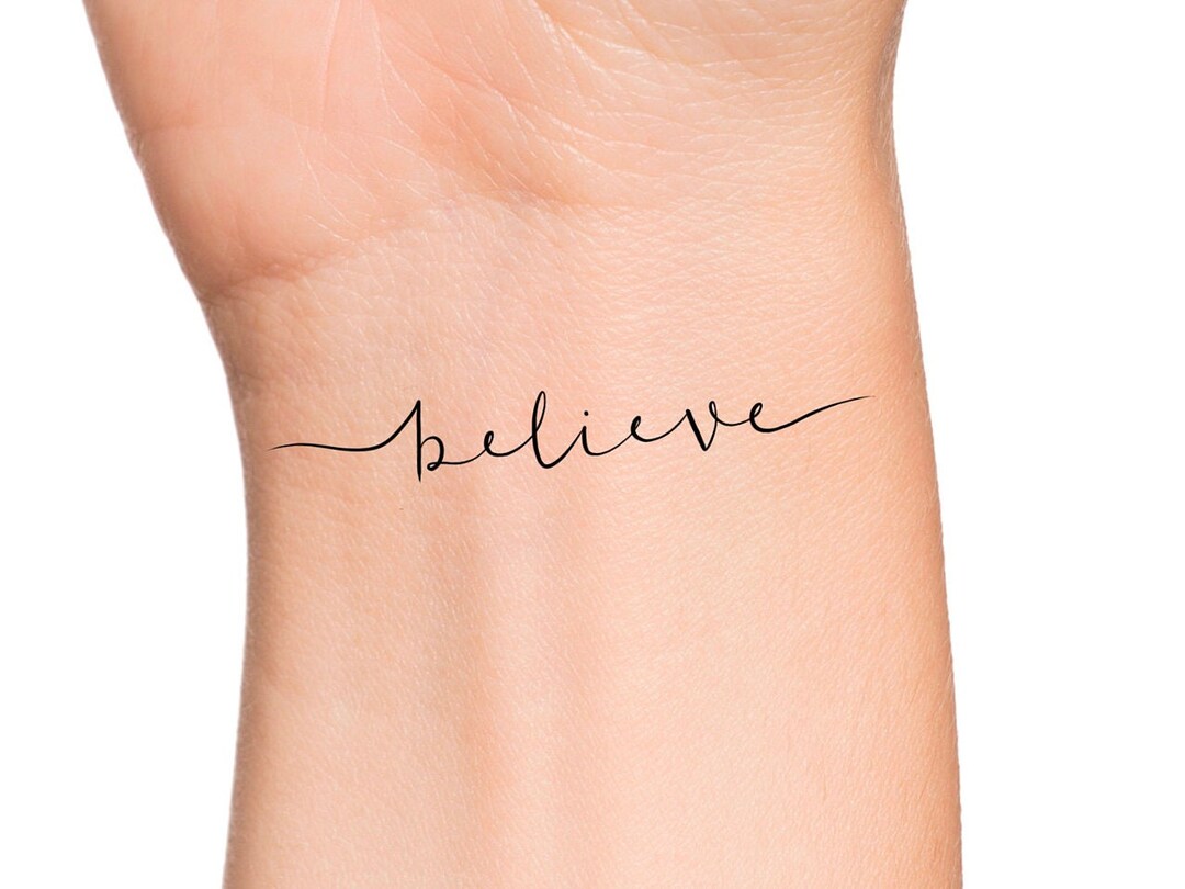 Believe Temporary Tattoo - Etsy
