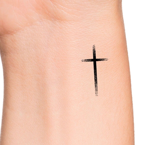 Small Heart Cross Tattoo - Etsy