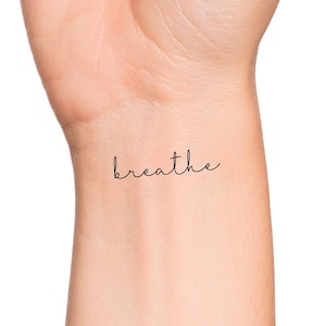 Breathe Temporary Tattoo - Etsy