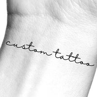 Custom Temporary Tattoo - Etsy