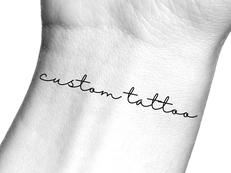 Custom Words Temporary Tattoo / Custom Tattoo - Etsy