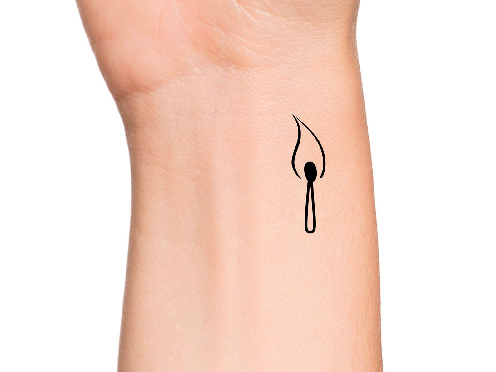 Lit Match Temporary Tattoo / Fire Tattoo - Etsy