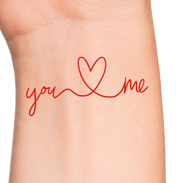You and Me Tattoo - Etsy