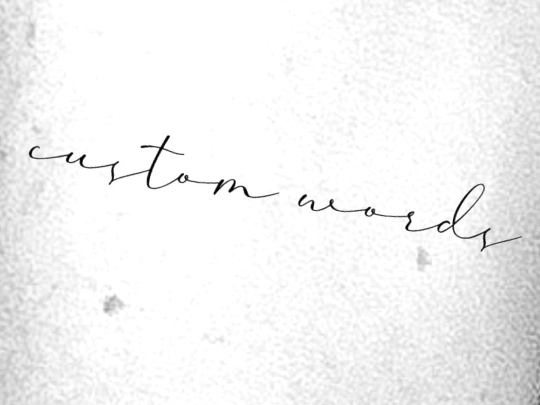 Custom Words Feminine Handwriting Temporary Tattoo - Etsy