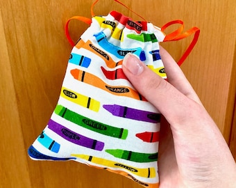Classroom Crayon Fabric Gift Bags - Etsy