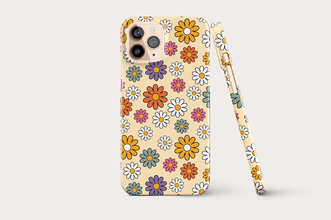 70's RETRO DAISY FLOWER Multi Coloured Phone Case, iPhone Case, Samsung ...