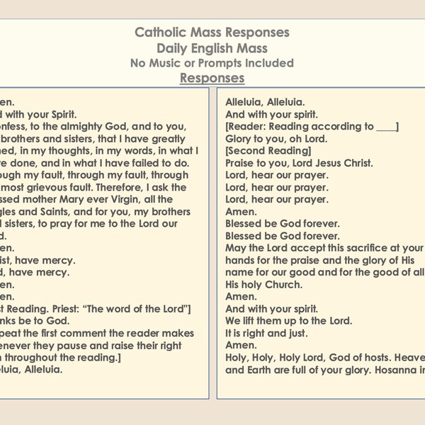 Catholic Mass - Etsy