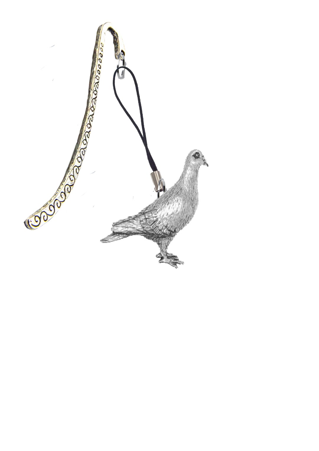 Ppb04 Pigeon Bird Pewter on a Bookmark Clip Slide Metal Ticket - Etsy UK