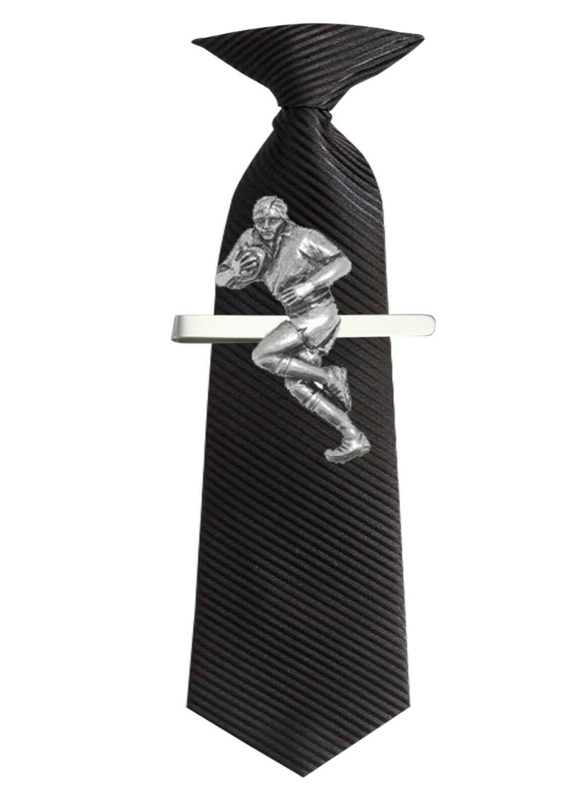 Pp-sp00 rugby player Made From Fine English Pewter on a Tie | Etsy