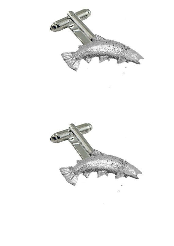 Pp-f04 Sea Trout Cufflinks Handmade in England Made from fine | Etsy