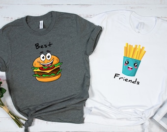 Burger and Fries Best Friends Shirt - Etsy