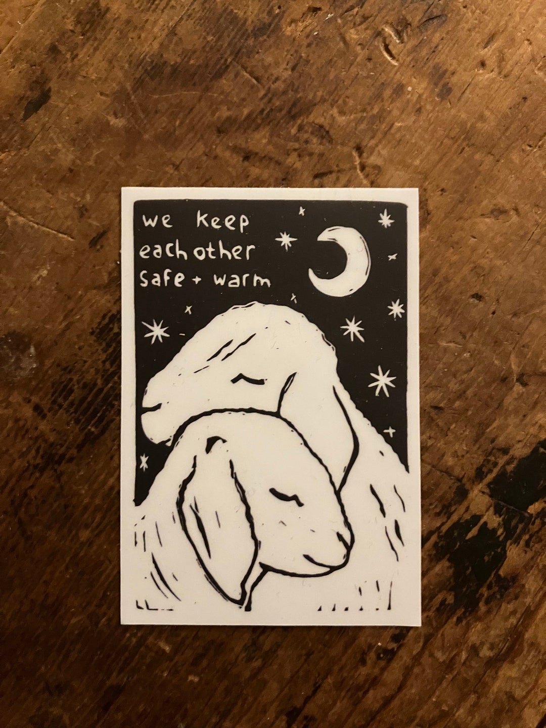 3 Vinyl Sticker We Keep Each Other Safe and Warm Goats - Etsy
