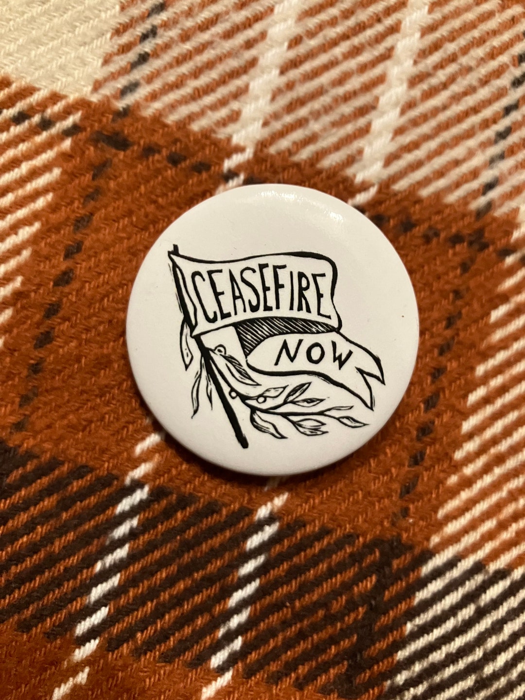 1.5 CEASEFIRE Pin 100% to PCRF - Etsy