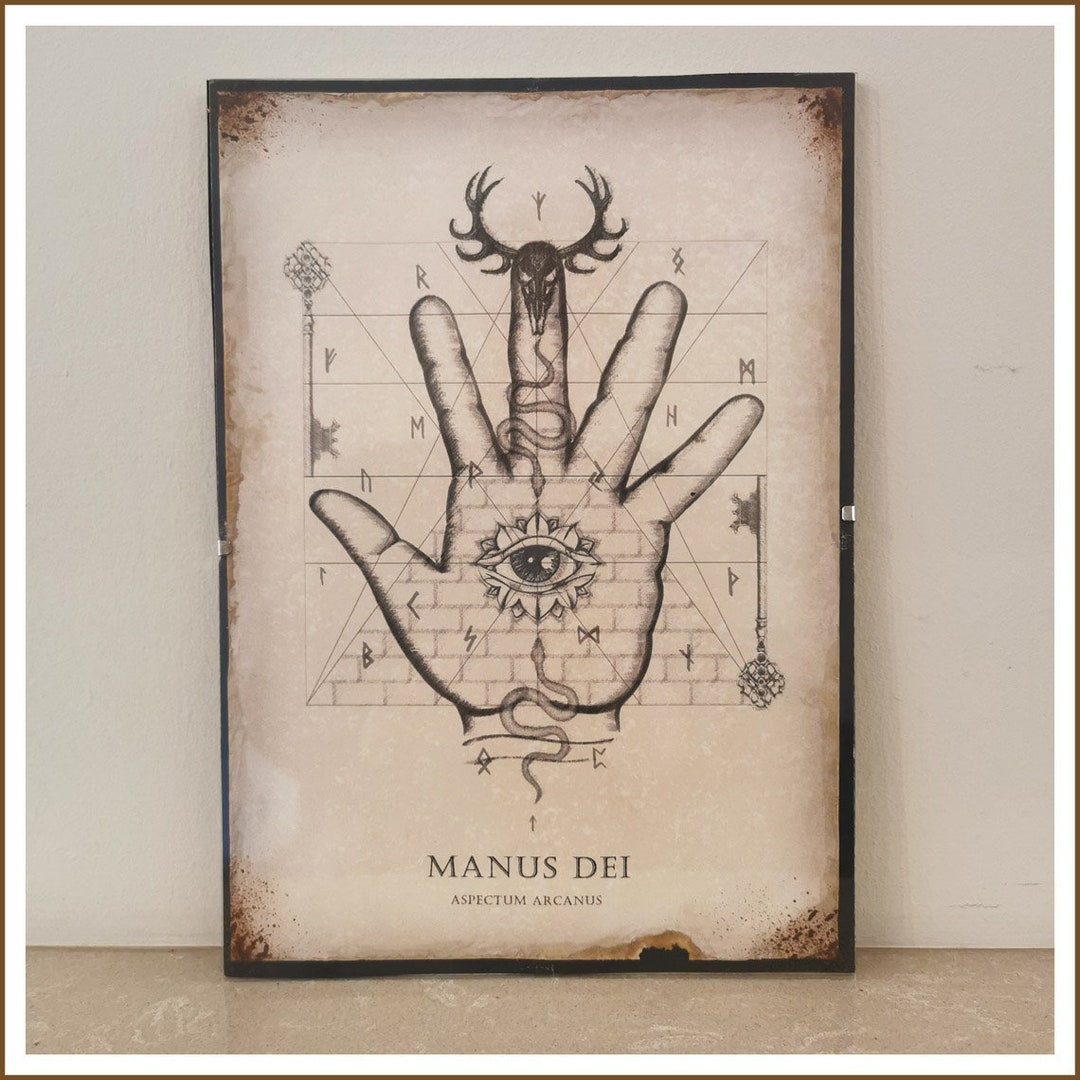Alchemy Hand of God Print Aged Reproduction Print Aged - Etsy