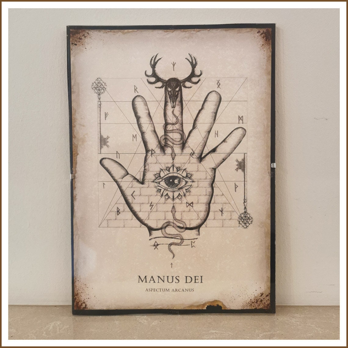 Alchemy Hand of God Print Aged Reproduction Print Aged - Etsy