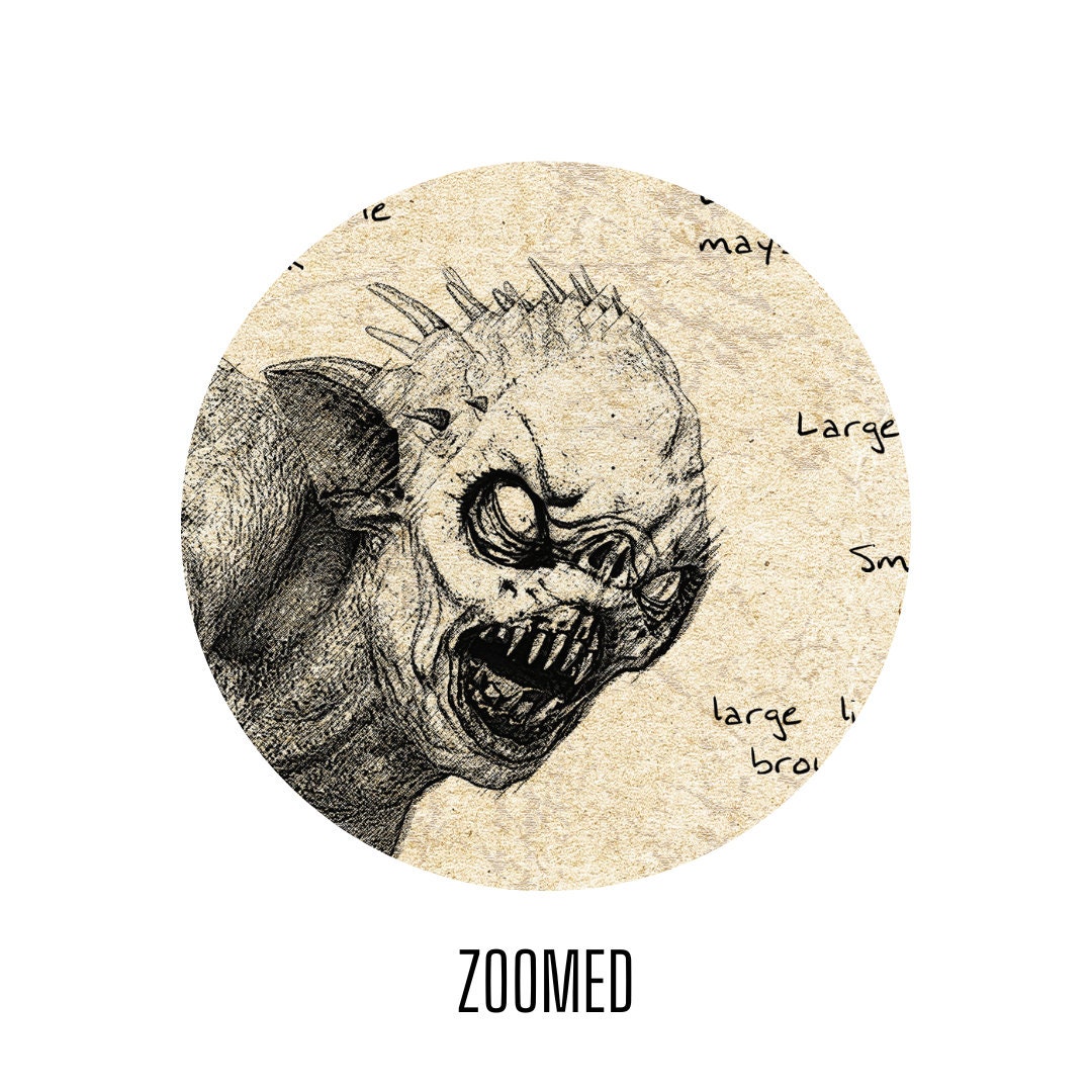 Chupacabra Print, Mythical Creature Art, Cryptozoology Wall Decor ...