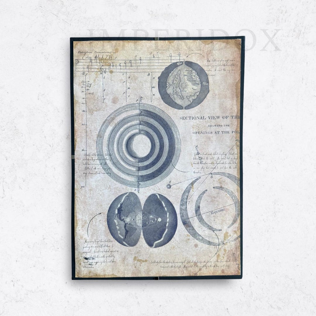 Hollow Earth Art Print - Hollow Earth Poster - Agartha Map - Etsy