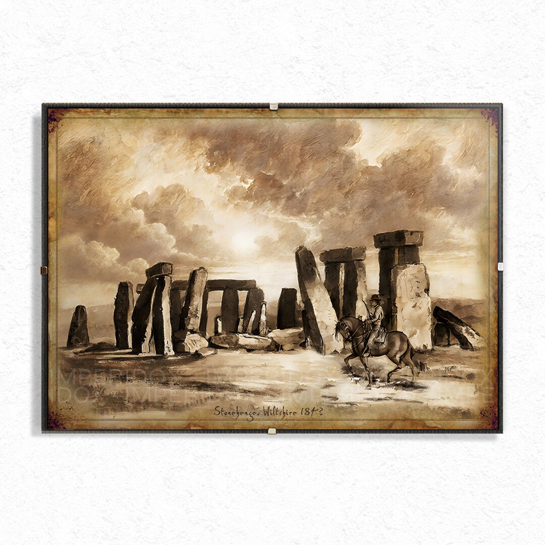 Ancient Stonehenge Art Print - Historical Landmark Decor - Mystical ...