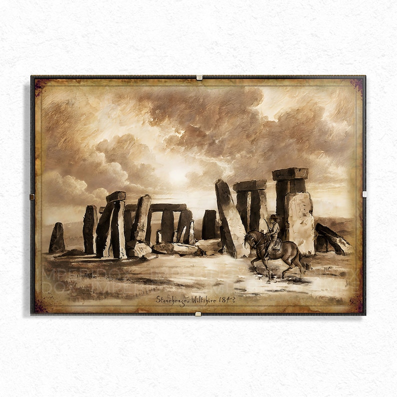 Ancient Stonehenge Art Print - Historical Landmark Decor - Mystical ...
