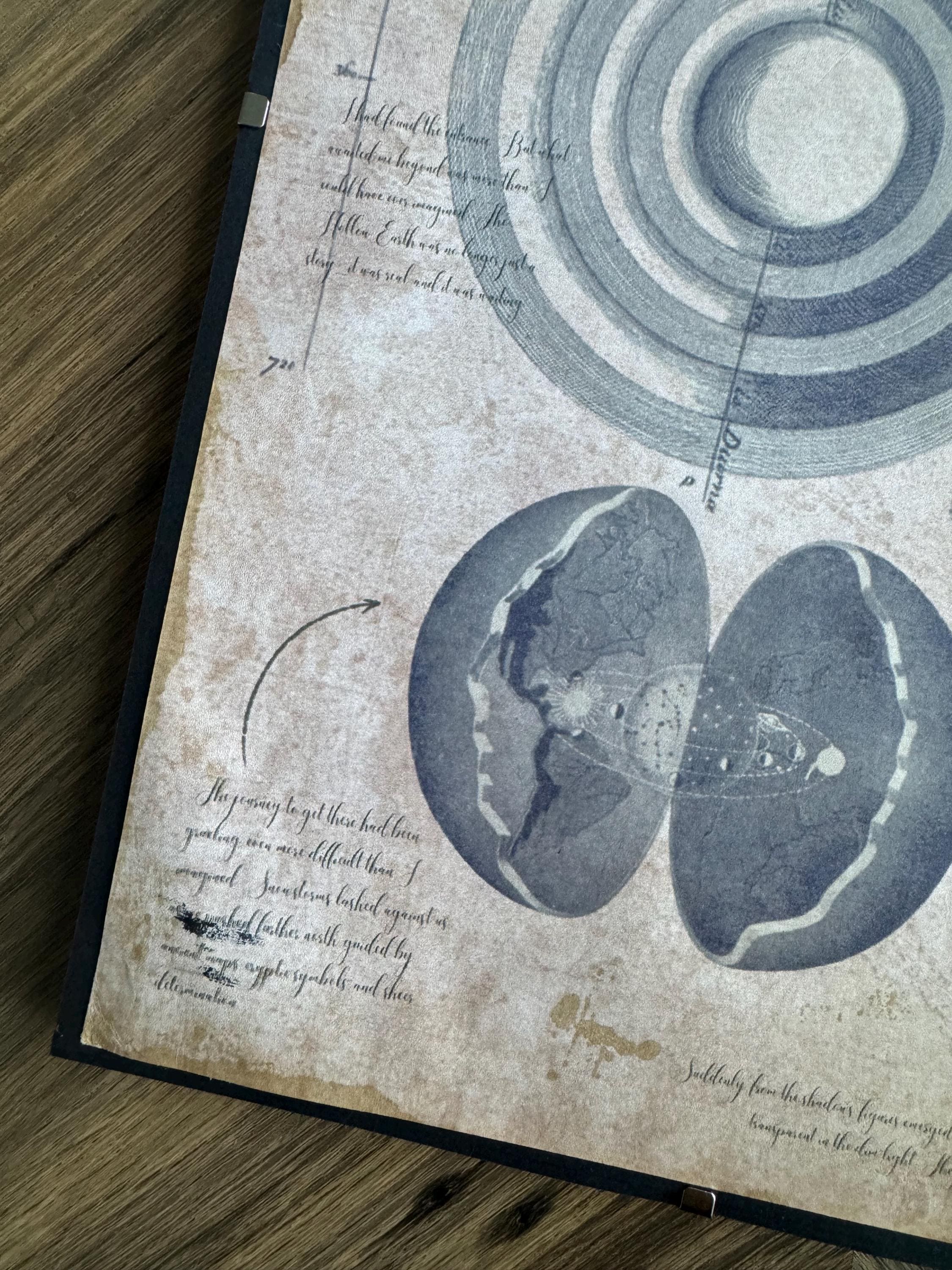 Hollow Earth Art Print - Hollow Earth Poster - Agartha Map - Etsy