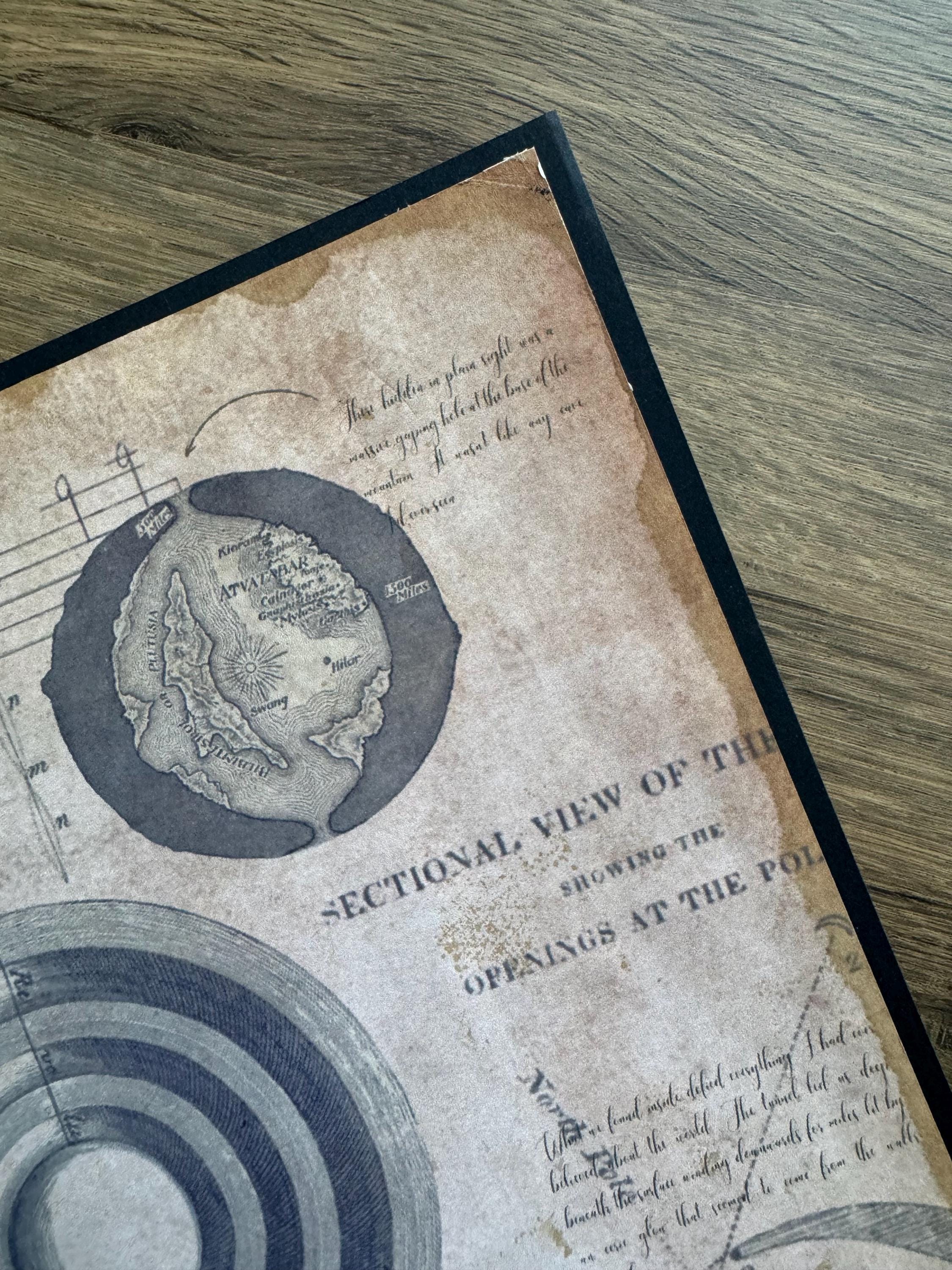 Hollow Earth Art Print - Hollow Earth Poster - Agartha Map - Etsy